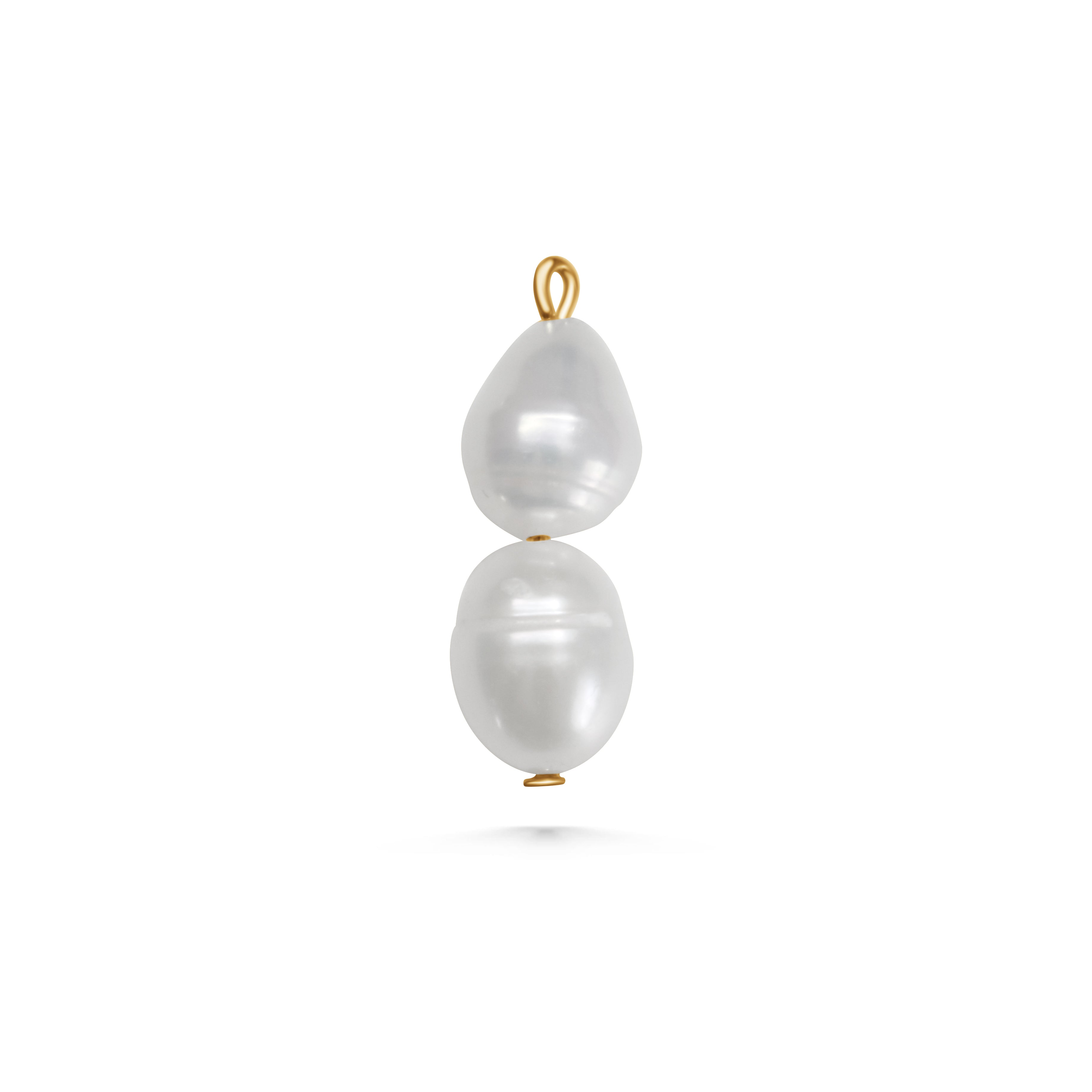 Double White Pearl Charm – Sunday Jewels