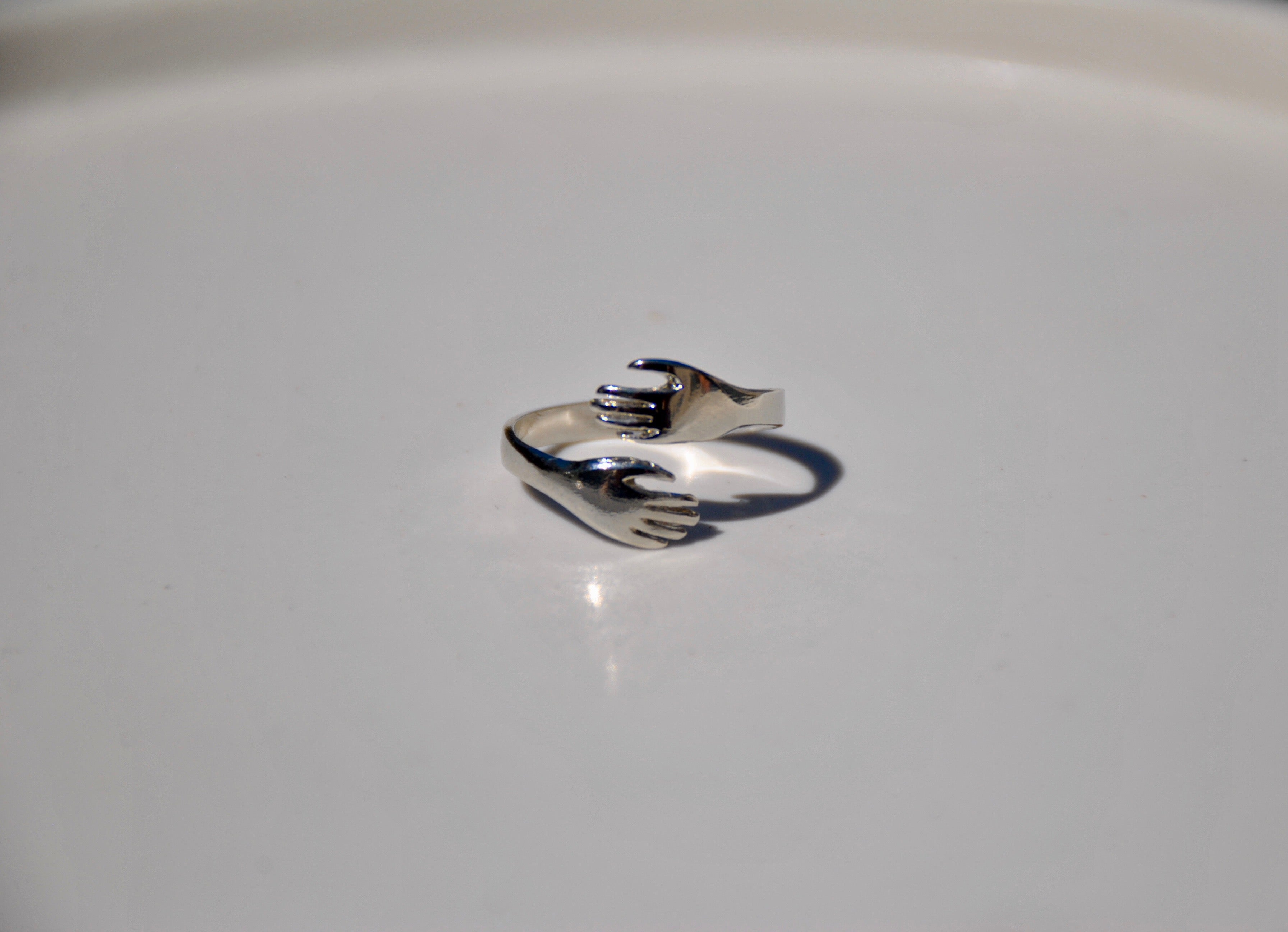 Hand Hugger Ring - Adjustable Gold Filled or Rhodium hand hugging ring ...